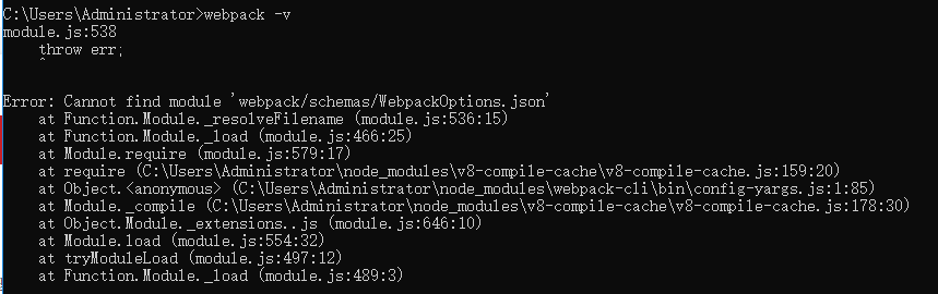webpack Cannot find module 'webpack/schemas/WebpackOptions.json'-CSDN博客