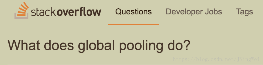 【深度学习】global Pooling 全局池化 Csdn博客 