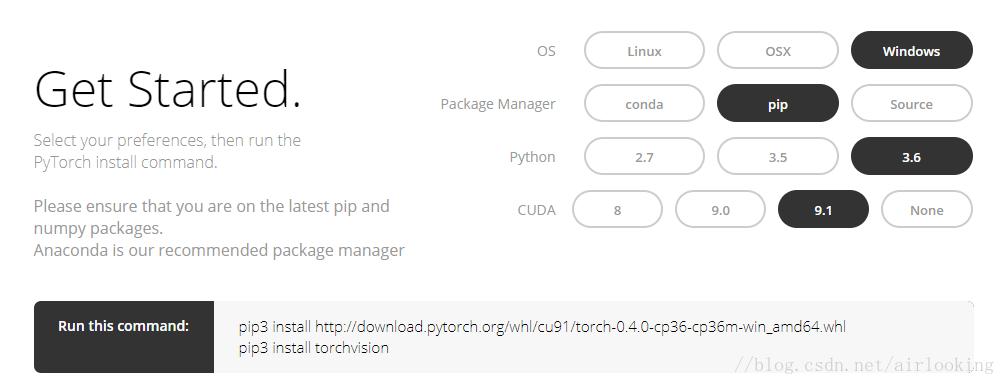 Windows系统下官方正式版pytorch 0 4 0 安装测试 Pytorch 0 4 0 Csdn博客