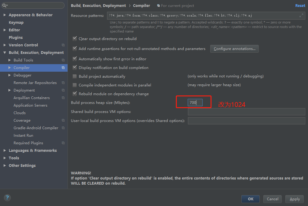 解决 Idea Tomcat启动时的错误：idea Error Java Compilation Failed Internal Java