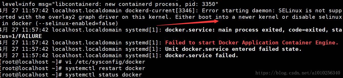 Docker启动报错：error Starting Daemon Selinux Is Not Supported With The