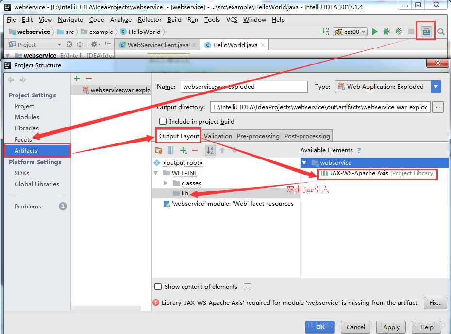 Idea用axis发布webservice Idea生成webservice Axis1服务 Csdn博客