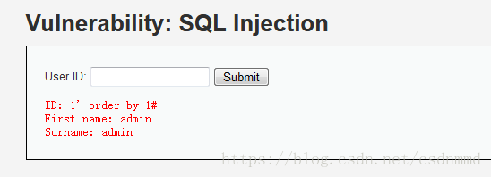 Dvwa之sql Injection（low）手工注入笔记 Dvwa Sql注入 1 ‘and 1‘ 1 Hacking Attempt