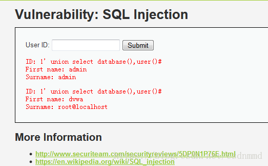 Dvwa之sql Injection（low）手工注入笔记dvwa Sql注入 1 ‘and 1‘1 Hacking Attempt Detected Csdn博客 