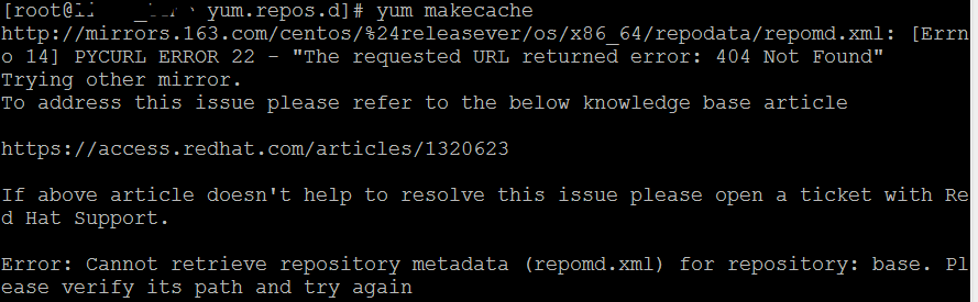 解决yum报错：error Cannot Retrieve Repository Metadata Repomdxml For Repository Base Please 5907