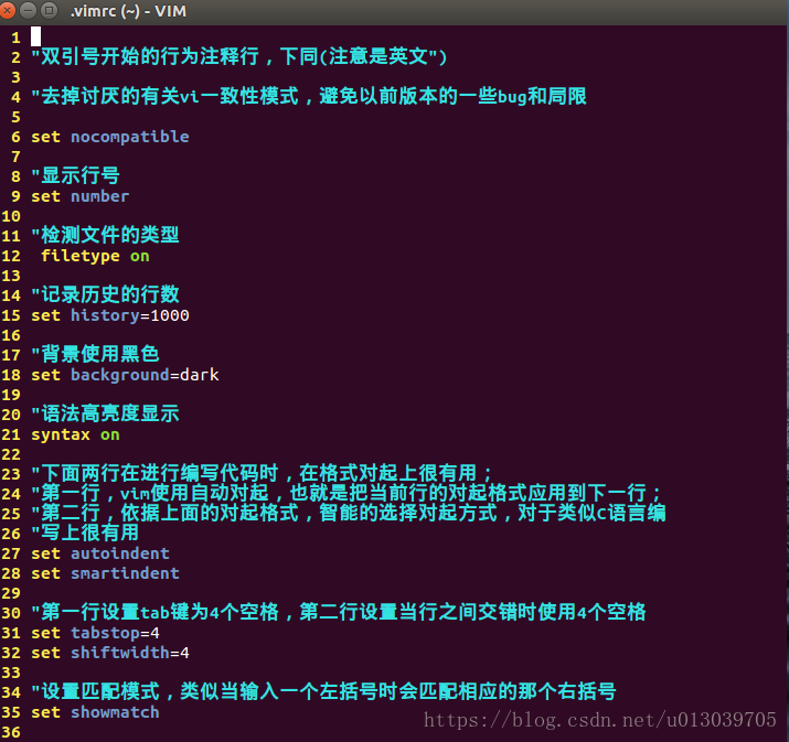 vim-display-line-number-automatic-indentation-syntax-highlighting-and