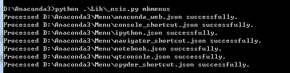 windows安装anaconda3-4.3.0时 报错：failed to create anacoda menu 等类似问题。-CSDN博客