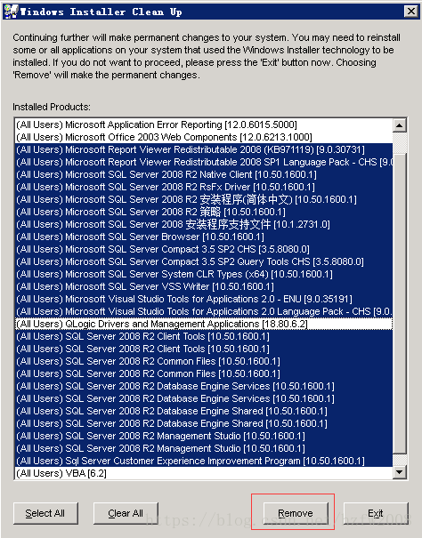 Ms Sql 2008数据库完全卸载指南 Csdn博客 