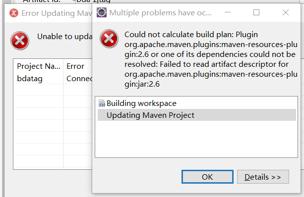 Could Not Calculate Build Plan Plugin Orgapachemavenpluginsmaven Resources Programmer Sought