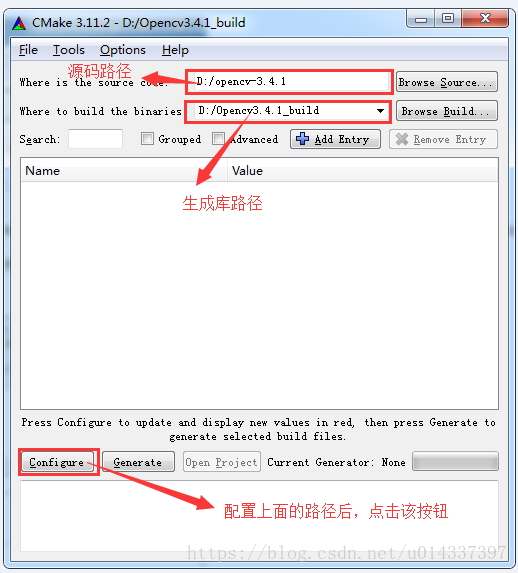 Opencv学习笔记一 利用vs2015和cmake3112进行opencv341源码的编译工作 Csdn博客 5946