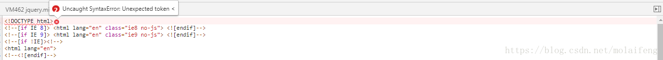 解决 Uncaught Syntaxerror Unexpected Token 