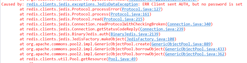 自定义redis连接池时密码为空导致认证失败springboot Redis Password为空时报错 Csdn博客 