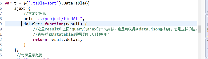 使用jquery插件datatables，报错：uncaught Typeerror Cannot Read Property Length Of Undefinedjquery