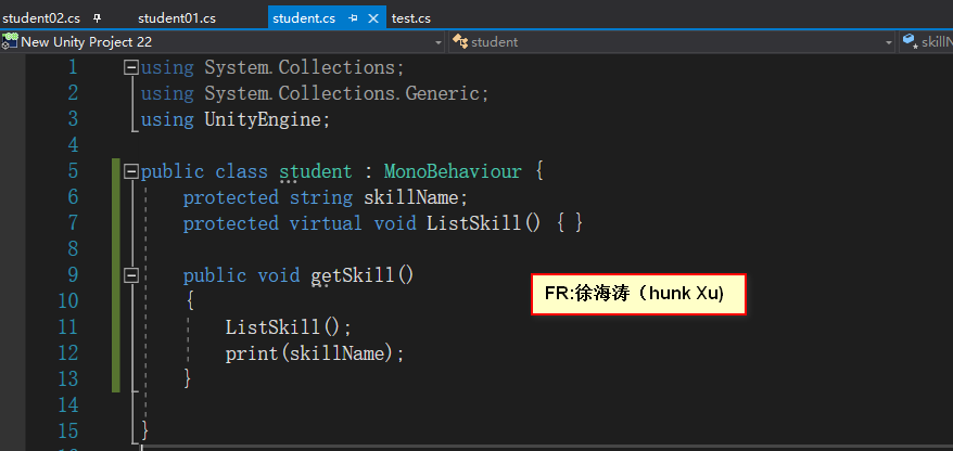 Unity 中override和virtual的具体使用案例unity Override Csdn博客