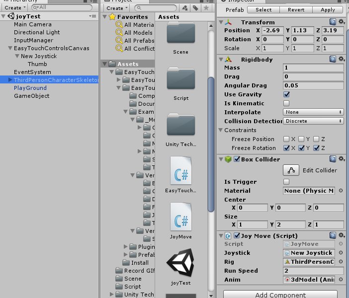 Easytouch50unity20172的摇杆控制角色移动，转向unity Easytouch5 控制旋转 移动 Csdn博客 