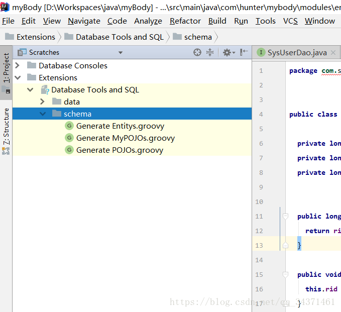 Intellij Idea 通过数据库表生成带注解的实体类详细步骤 Csdn博客 