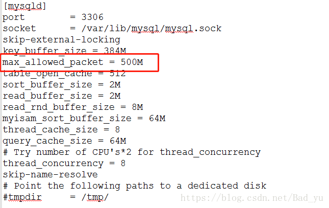Centos7上部署了mysql数据库，用navicate查看其中的某些表中的数据时报 Lost Connection To Server During Query错误 Cento7