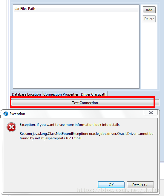 Jasper连接oracle报 Oracle Jdbc Driver Oracledriver Cannot Be