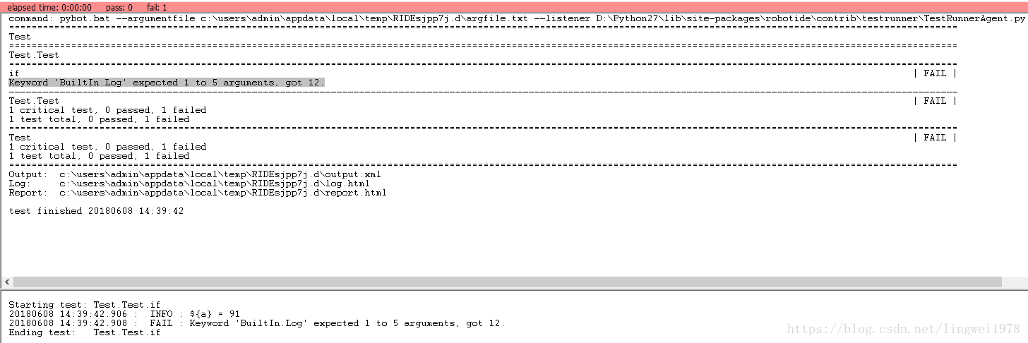 Run Keyword If 报错，keyword Builtin Log Expected 1 To 5 Arguments Got 12 Run Keyword If 识别不了参数