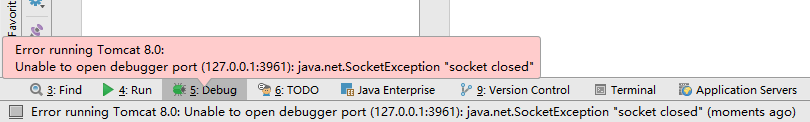 处理在intellij Idea中调试servlet时出现 Error Running Tomcat ”的问题error Running Tomcat 8048 Cannot