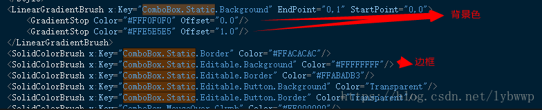 用blend 修改 Wpf Combobox的背景色和字体颜色 详情介绍wpf Combox背景色修改 Csdn博客 3085