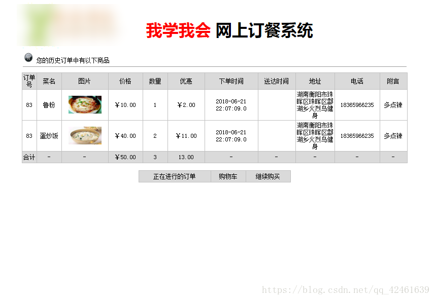 基于mvc模式的javaweb项目 网上订餐系统完整版 基于mvc设计模式的简易点餐系统代码 Csdn博客