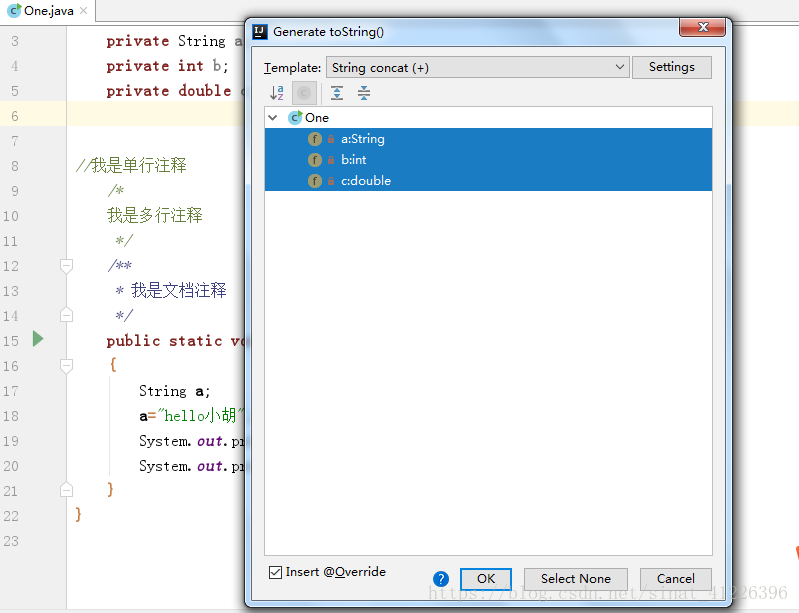 Idea自动生成getter、setter、tostring等的方法 自动生成tostring Csdn博客