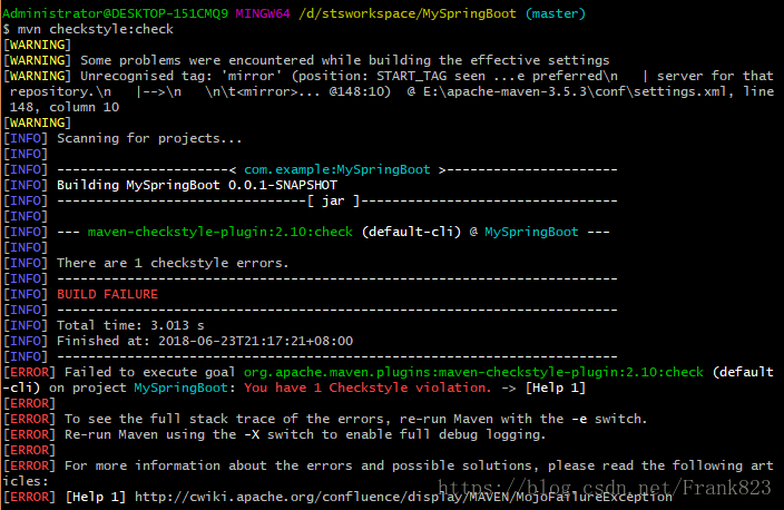 Maven集成checkstylefrank823的博客 Csdn博客 