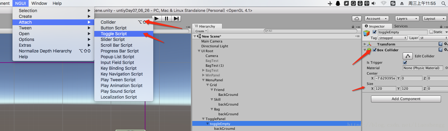 Unity3d 】ngui用toggle脚本制作滑动菜单栏（开关播放tween动画）unity Ngui 制作滑动开关 Csdn博客 