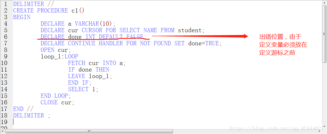 Variable Or Condition Declaration After Cursor Or Handler Declarationvariable Or Condition 0095