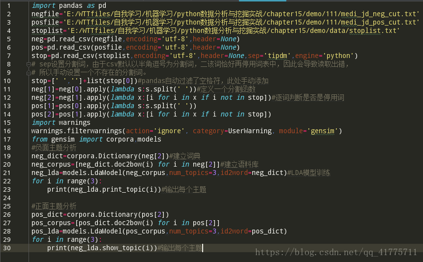 《python 数据分析与挖掘实战》第十五章 电商产品评论数据lda主题模型、文本挖掘tatumwei的博客 Csdn博客python评论数据分析