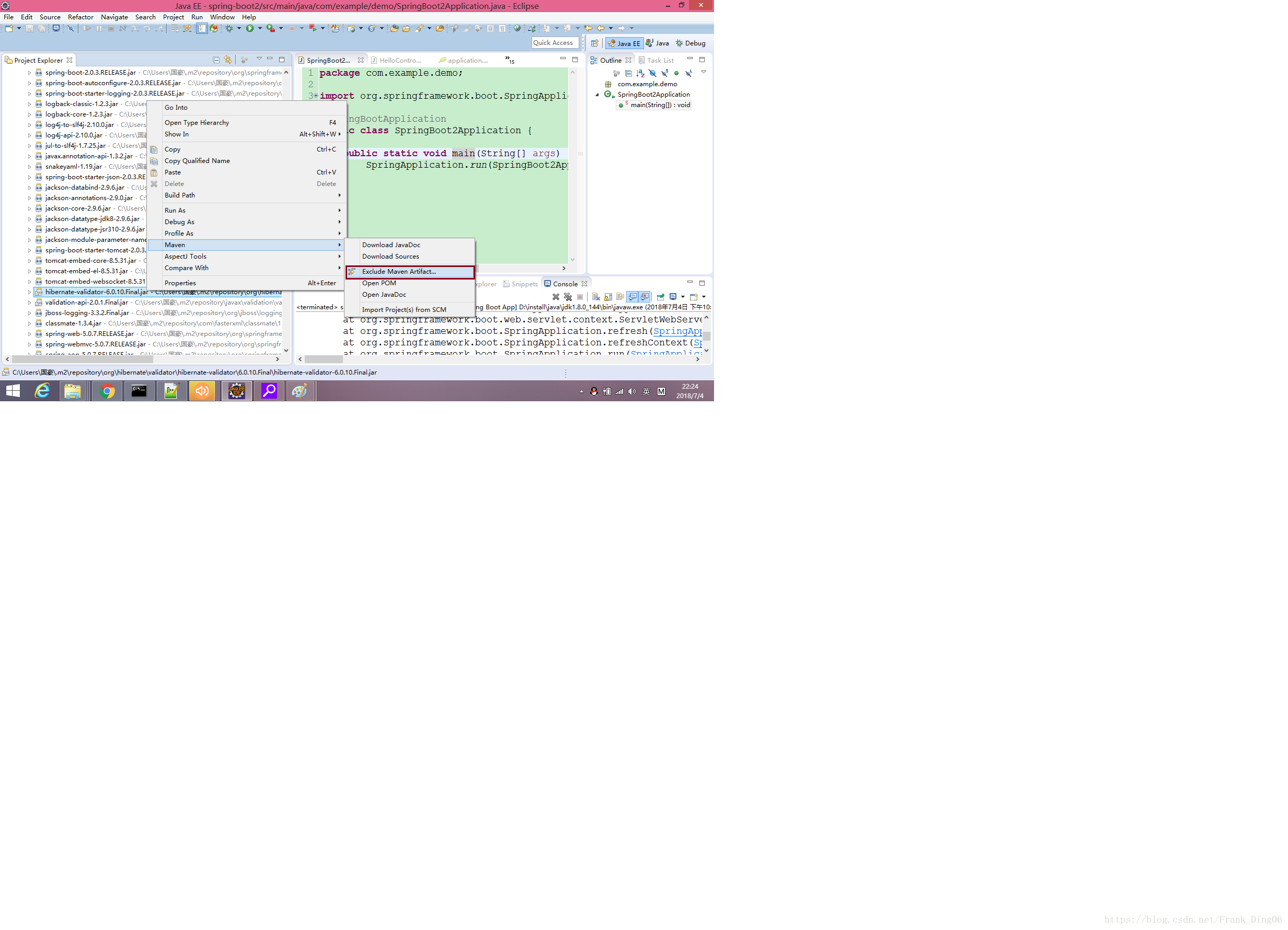 Spring Boot Could Not Initialize Class Org Hibernate Validator
