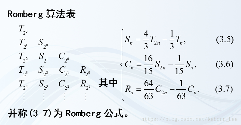 龙贝格求积法