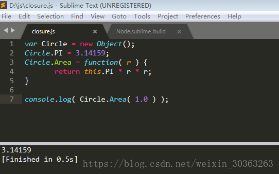 在sublime Text3里面直接运行js调试控制台sublime Text3 No Build With Variant Run 