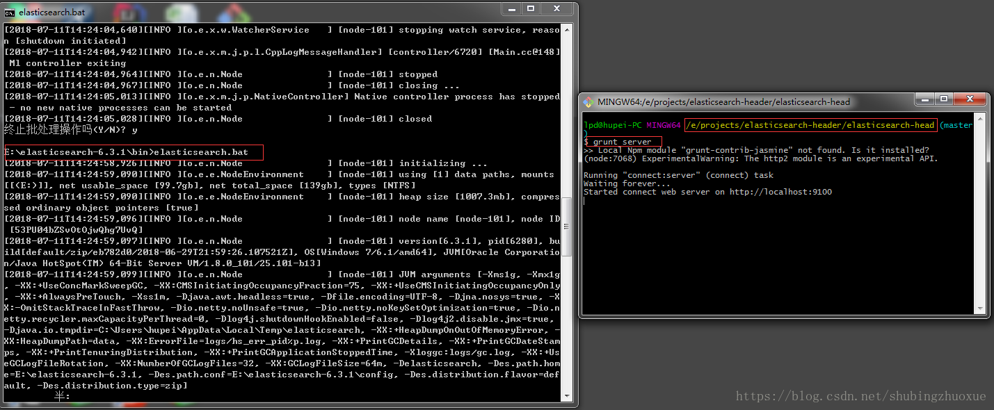 Windows下安装elasticsearch6 3 1以及elasticsearch6 3 1的head插件 Csdn博客