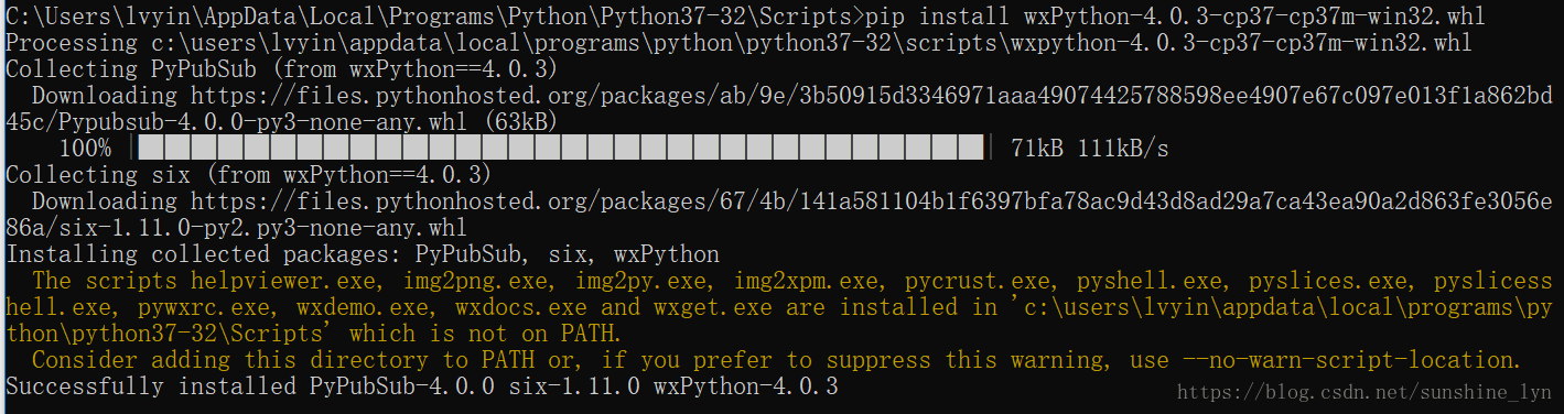 Python37版本下，安装wxpythonwxpython41文件下载python37 Csdn博客 