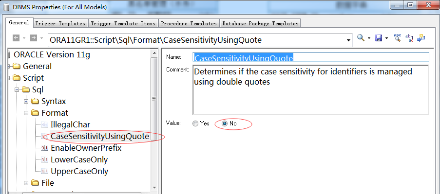 PowerDesigner design table preview has double quotes solution ...