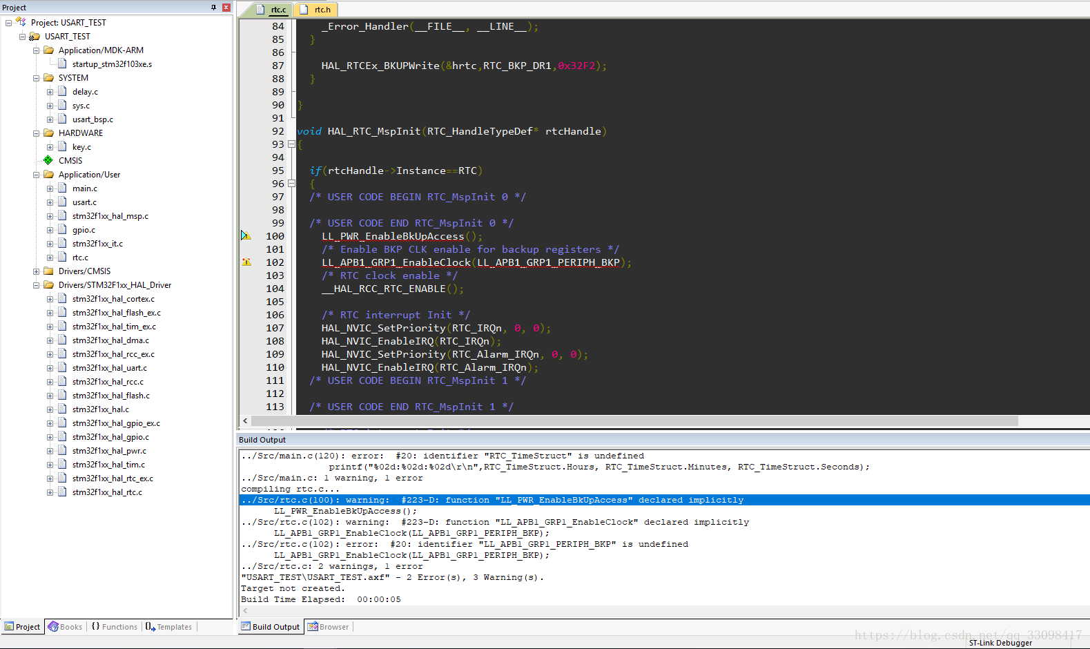 Stm32cubemx配置stm32f103 Rtc遇到的问题halrccbkpclkenable 报错呢 Csdn博客 7819