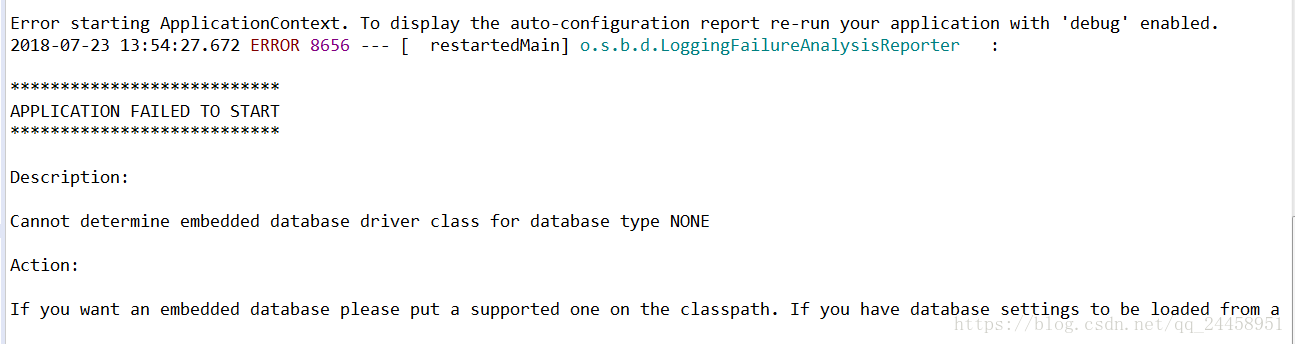 Springboot配置了数据源但起动时报错cannot Determine Embedded Database Driver Class For Database Type None