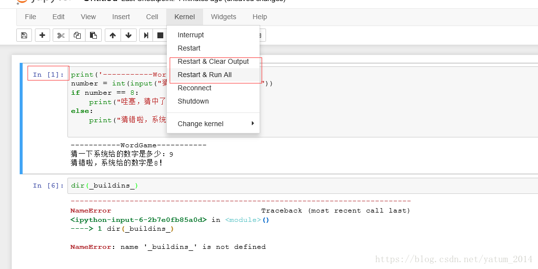 Jupyter Notebook无法执行代码，显示in ：时怎么办？ Csdn博客 
