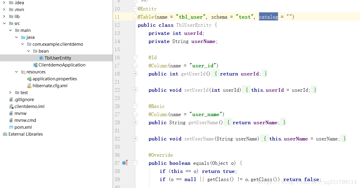 Intellij Idea逆向生成实体类 Csdn博客 4343
