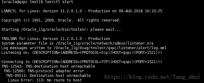 Linux下oracle数据库启动监听器报错113 Orcale 113报错 Csdn博客