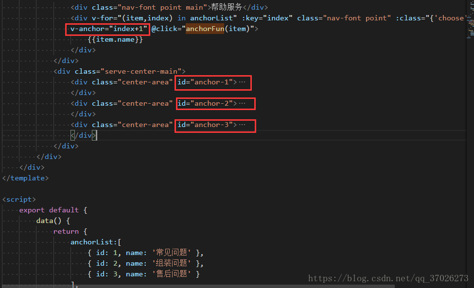 Vue 锚点指令v Anchor Csdn博客 