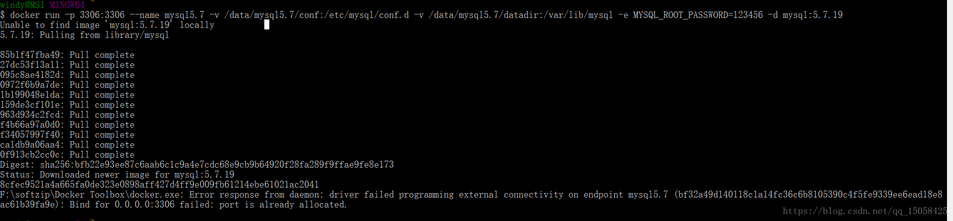 利用docker安装mysql镜像及远程连接mysql Docker下安装mysql5 7运行远程连接 Csdn博客