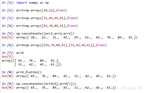 Python——numpy中把多维数组变一维数组多个一维数组连接为一维数组的方法numple转换成一维向量 Csdn博客