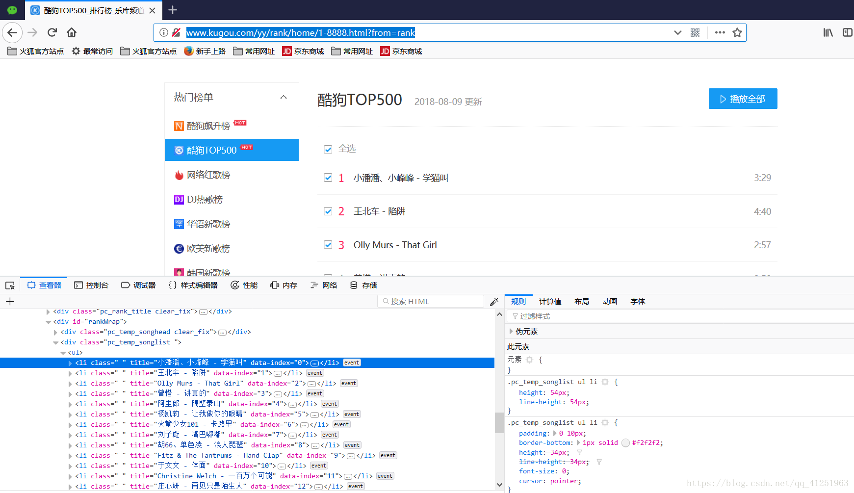 Python爬虫——爬取酷狗音乐top500beautifulsoup使用方法酷狗音乐爬取最多赞的歌曲 Csdn博客 