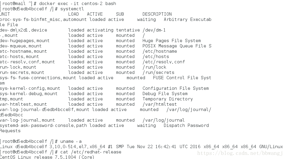 Docker下构建centos7容器使用systemctl命令 Docker Systemctl Csdn博客
