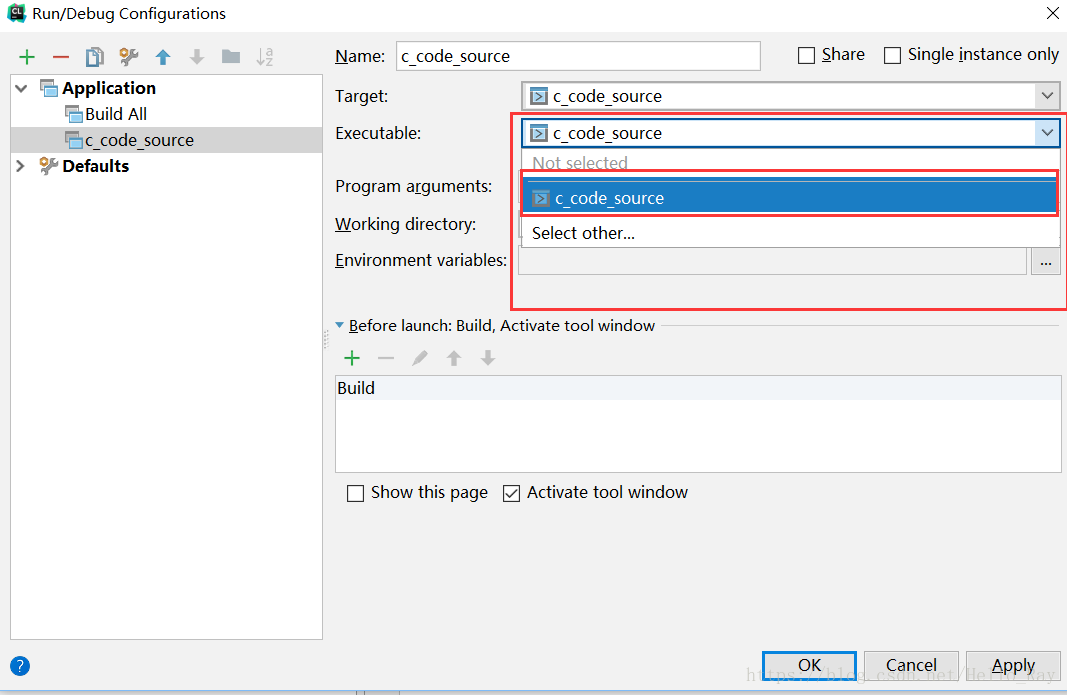 解决 Clion运行时出现 Executable Is Not Specified的问题 Csdn博客 0980