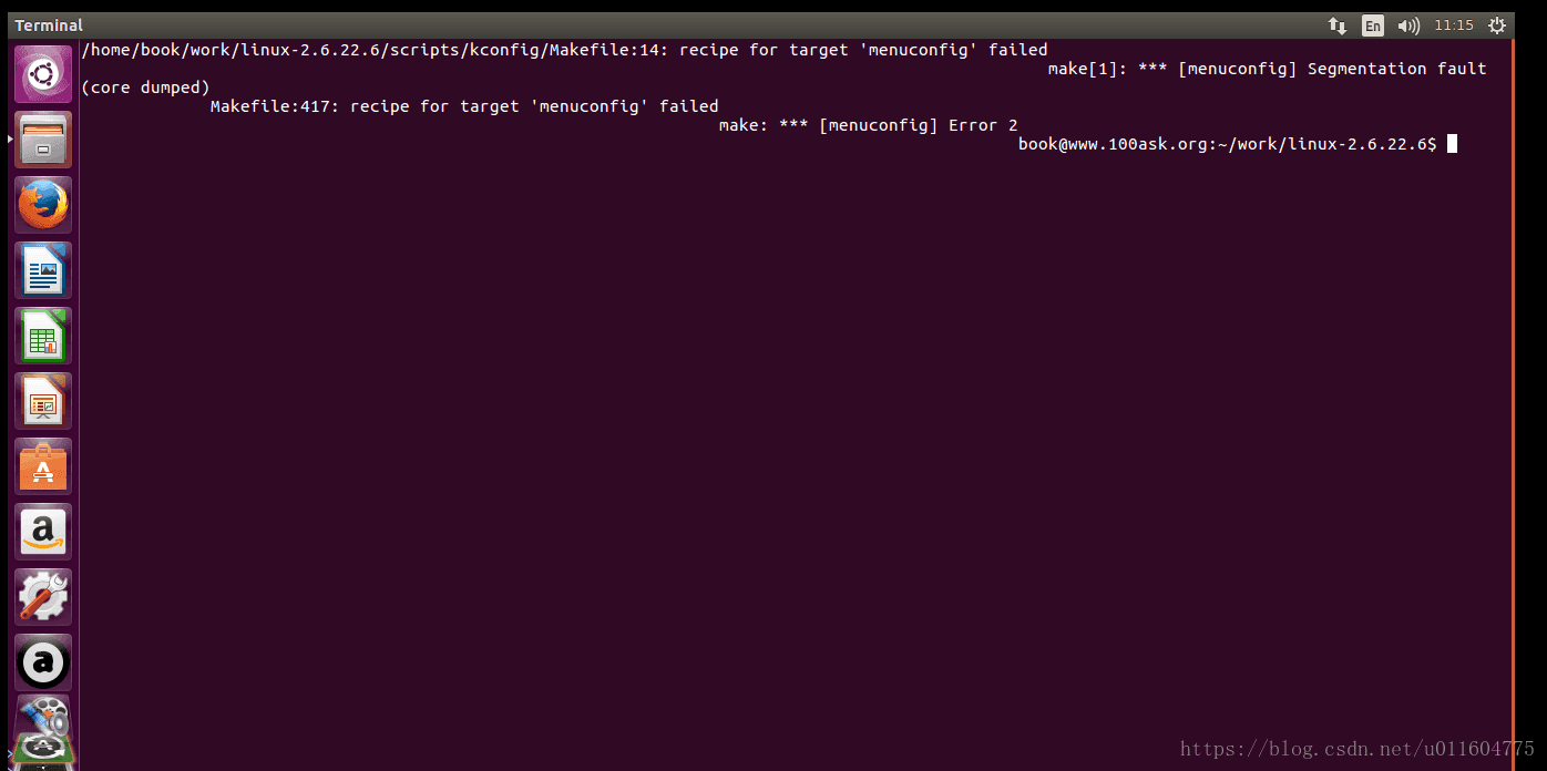 Make Menuconfig 报段错误makefile报错segmentation Fault Core Dumped Csdn博客 