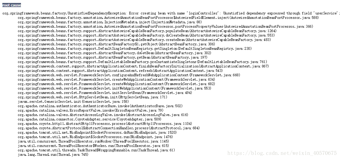 Error Creating Bean With Name Logincontroller Error Creating Bean With Name Logincontroller